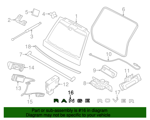 Genuine Nameplate for 2009-2012 Land Rover Range Rover | Land Rover ...