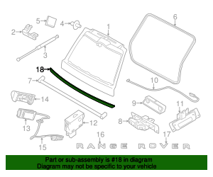 LR028106 - Molding 2012 Land Rover Range Rover | Land Leaping Genuine ...