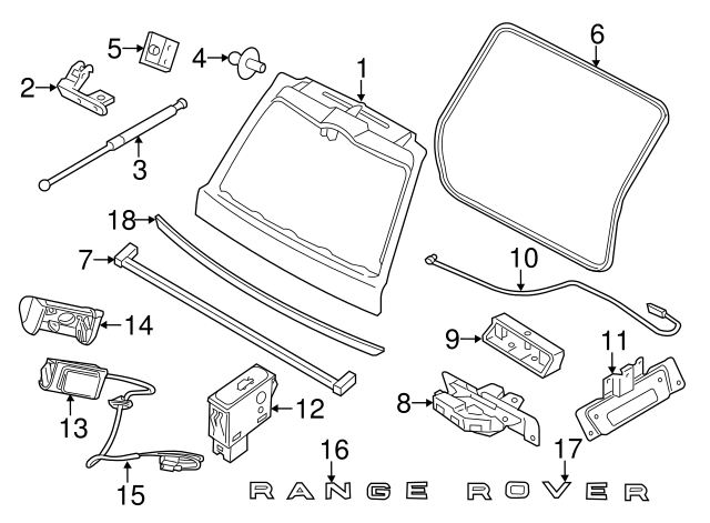 Genuine OEM Surround Weather-Strip Part# LR024161 Fits 2003-2012 Land ...