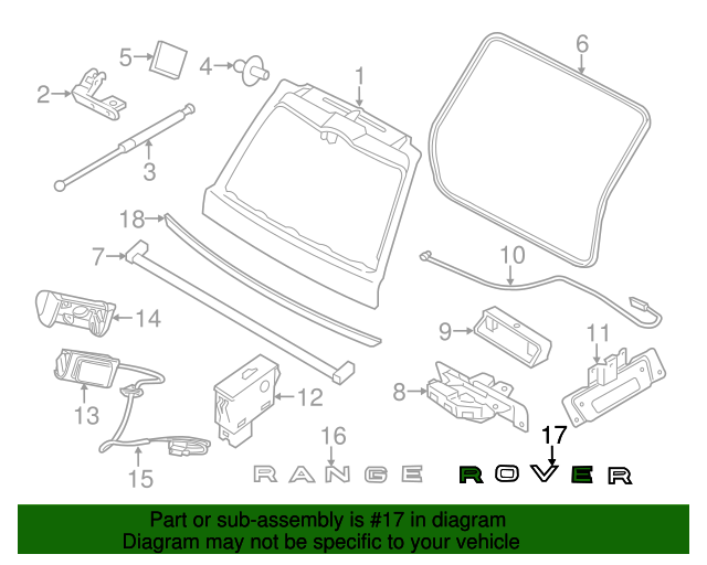 Genuine Nameplate for 2009-2012 Land Rover Range Rover | Land Rover ...