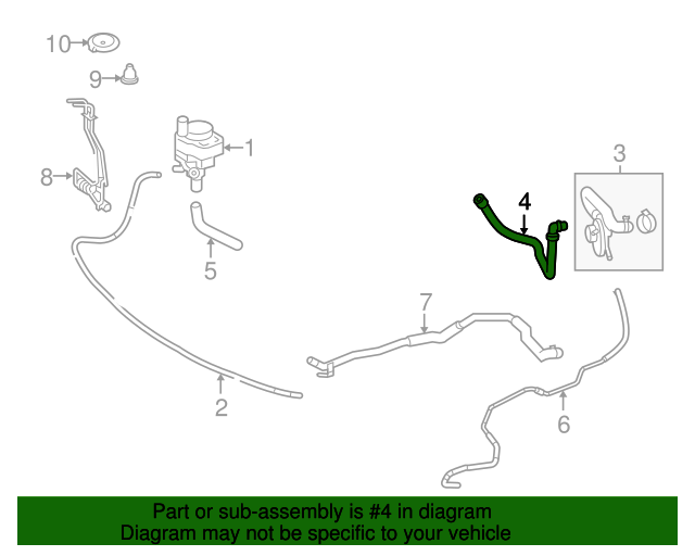 212-830-63-96 - HVAC Heater Hose 2015-2017 Mercedes-Benz | Mercedes ...