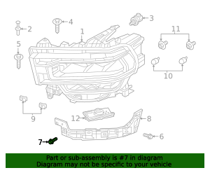 2019-2020 Ram Headlamp Bracket - Driver's Side (LH) 68448771AA ...