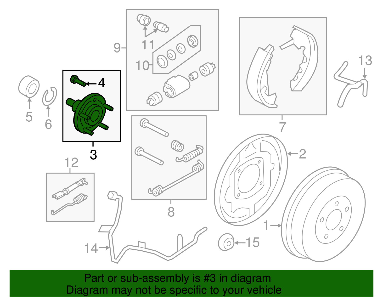 2001-2012 Ford | Motorcraft™ Hub Assembly | HUB-133 | Walls' Ford Parts