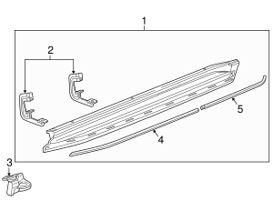 2015-2020 GM Bright Chrome Passenger Side Running Board 22813703 GM ...