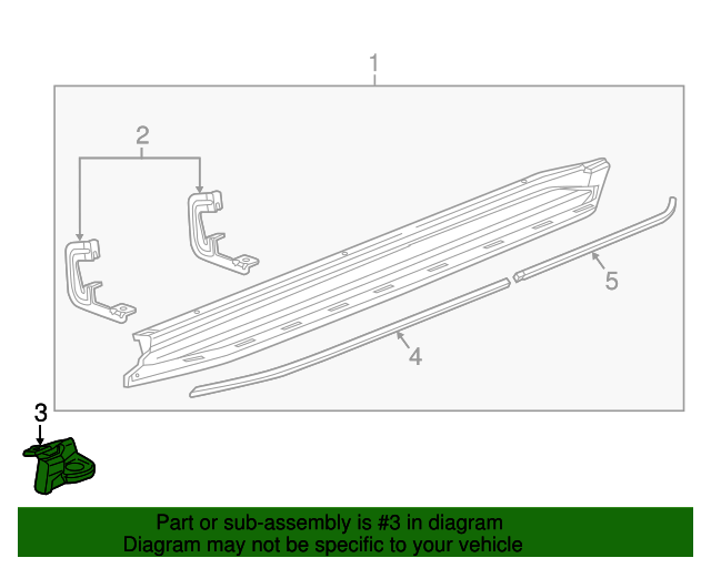 2015-2020 GM Passenger Side Assist Step Front Extension 23233084 GM ...