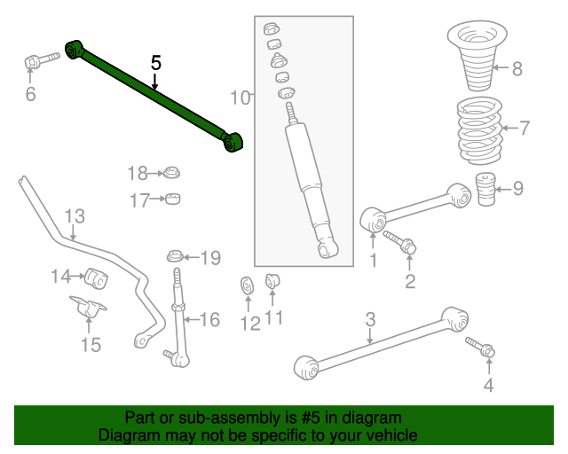 48740-35030 - Lateral Rod - 1996-2000 Toyota 4Runner | DiscMonster