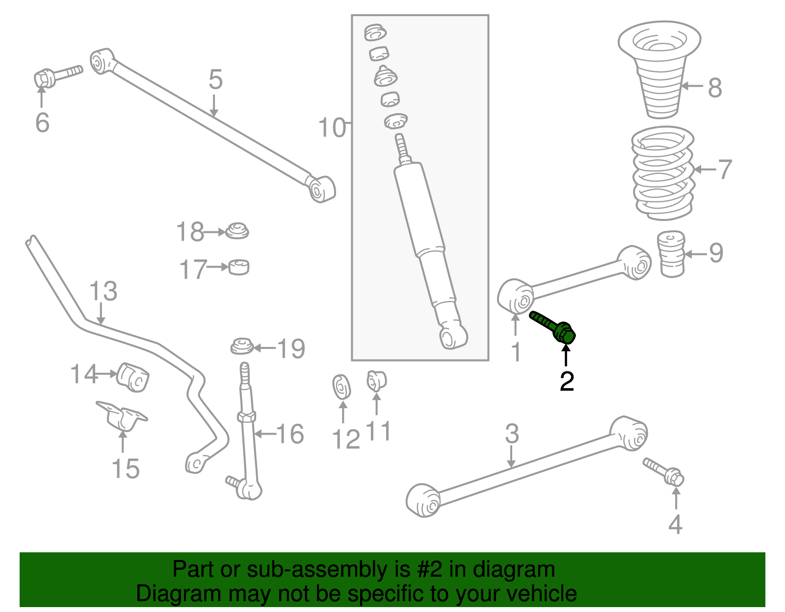 Toyota Parts Upper Control Arm Bolt 90105-12287 | Toyota Parts|Toyota ...