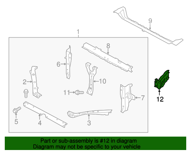 2014-2021 Subaru Gusset 50825VA0009P | Subaru Parts Exchange