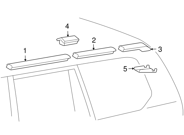 75557-60031 - Drip Molding For 2003-2009 Lexus GX470 | Lexus OE Parts