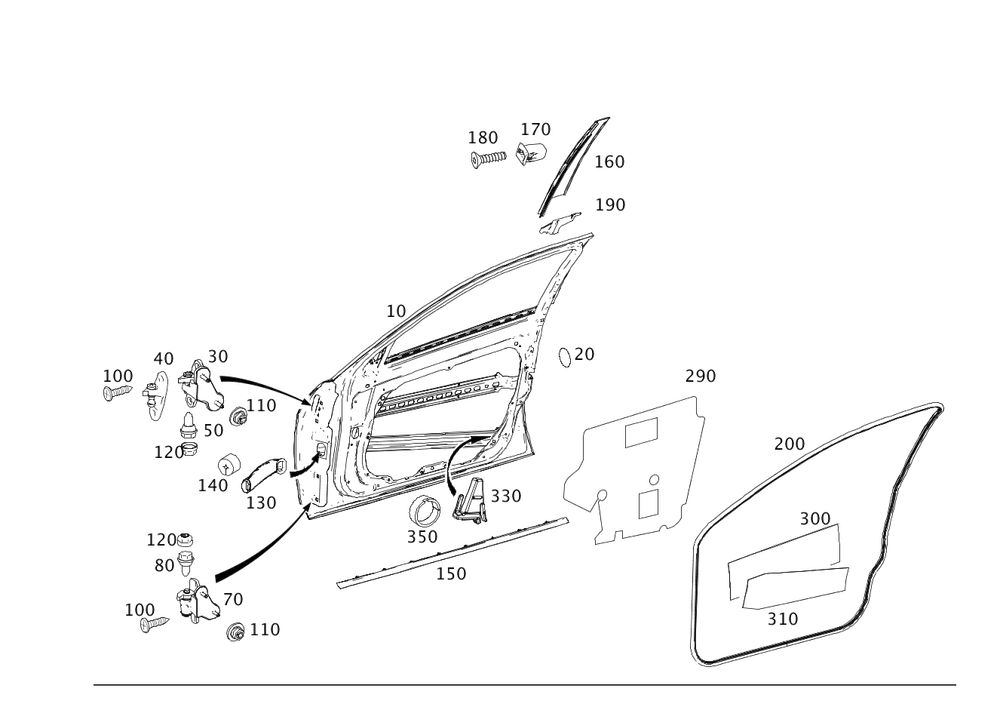 212-720-53-00 - Driver Door 2010-2016 Mercedes-Benz | Mercedes-Benz USA ...