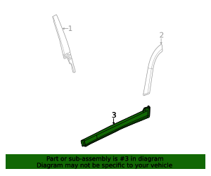 2022-2023 Jeep Lower Molding 6qa17tzzaa | TascaParts.com