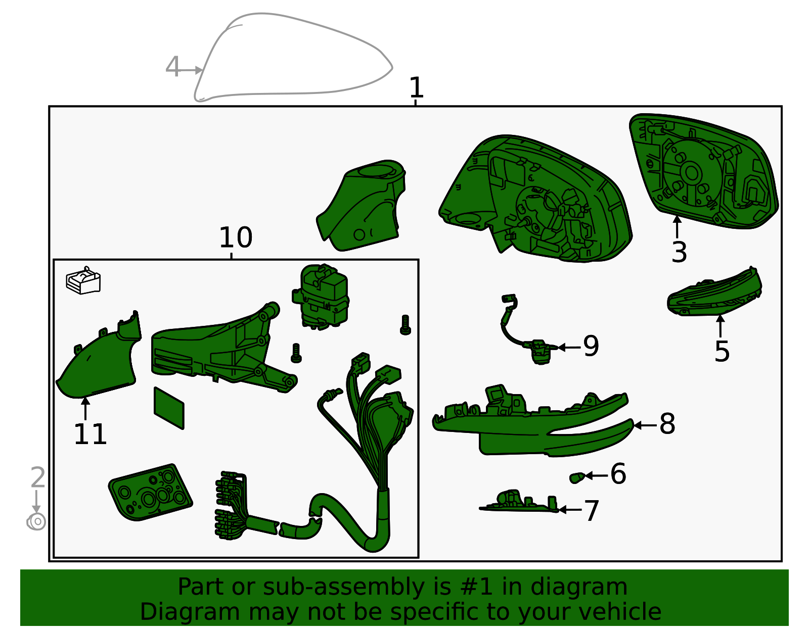 2021-2022 Toyota Venza Mirror Assembly 87910-48B50 | Retail Performance ...