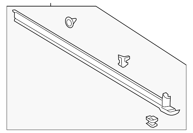2017-2019 Ford Escape Rocker Molding - Passenger Side (RH) CJ5Z-7810176 ...