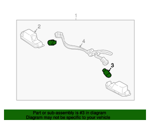 Genuine OEM License Plate Light Bulb Part# 18643-05009-L Fits 2009-2025 ...