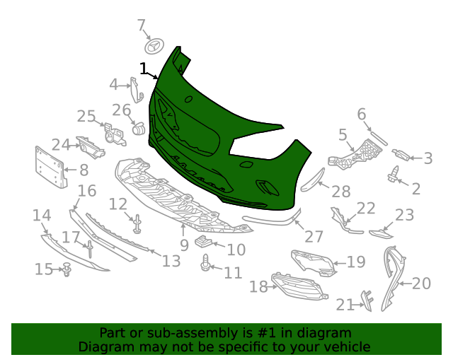 117-880-27-01-9999 - Bumper Cover 2017-2019 Mercedes-Benz CLA 45 AMG ...