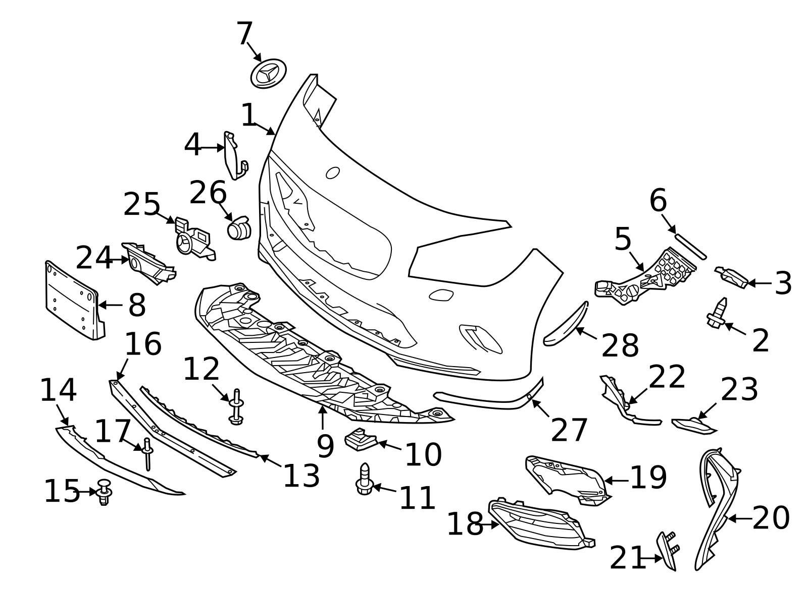 117-885-90-00 - Cover, Bumper Area Mercedes-Benz USA Parts