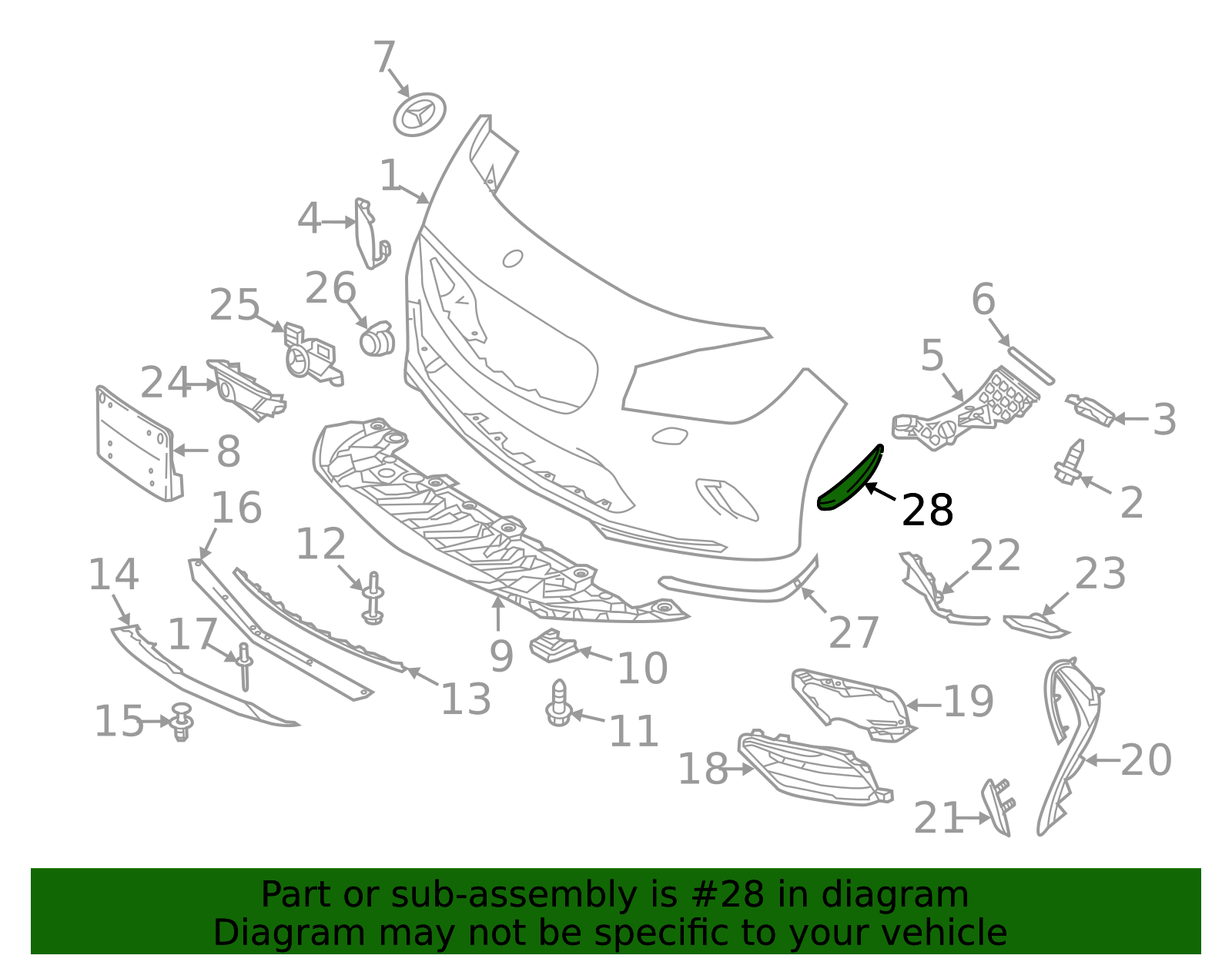 117-885-28-01 - Spoiler 2017-2019 Mercedes-Benz CLA 45 AMG® | AutoNation Parts