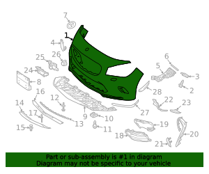 117-880-27-01-9999 - Bumper Cover 2017-2019 Mercedes-Benz CLA 45 AMG ...