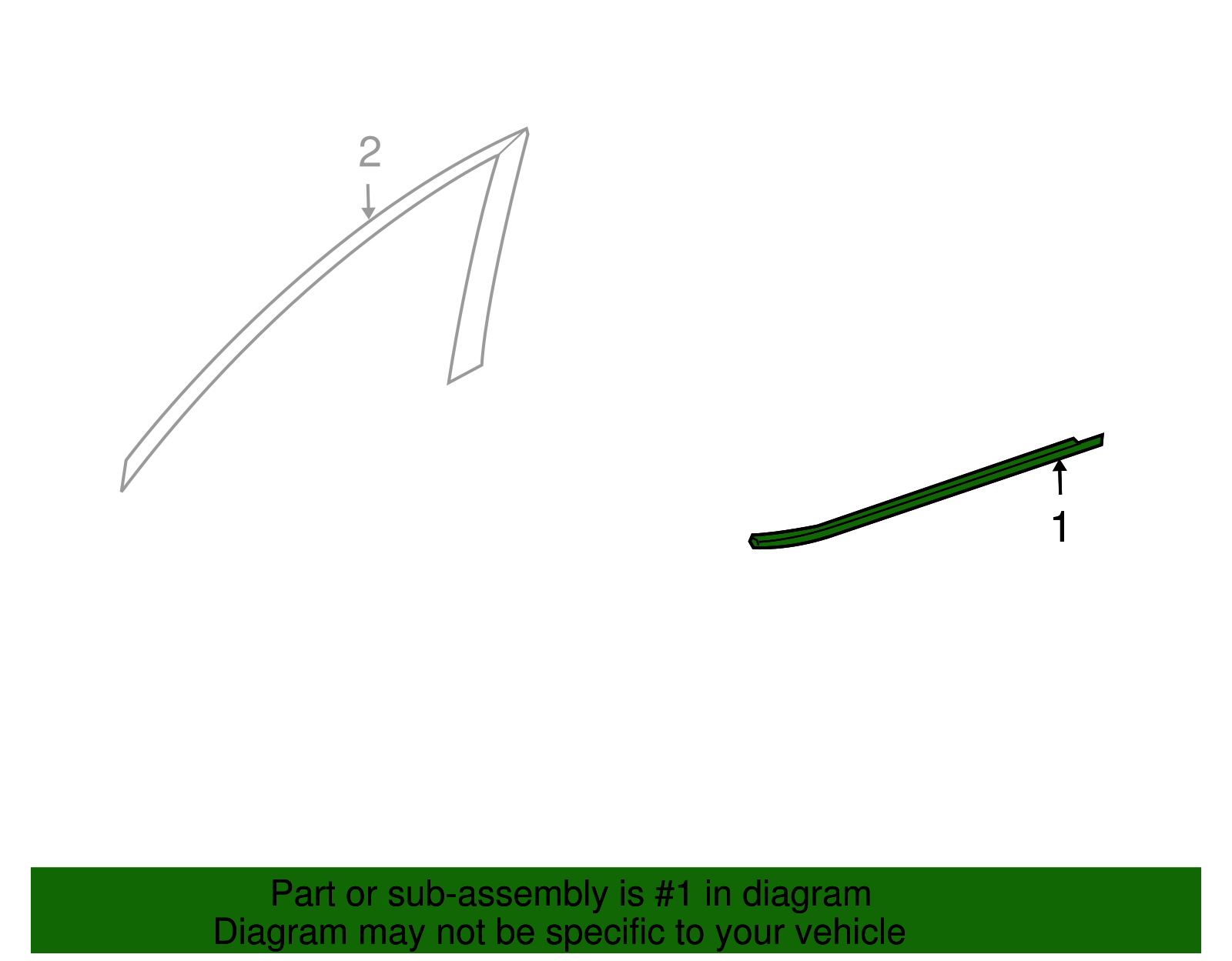 2009-2013 Toyota Matrix Door Belt Molding (Left, Front) 75720-02190 ...