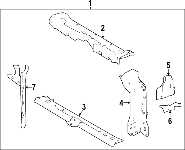 53201-0A905 - Radiator Support 2022-2024 Toyota Corolla Cross | Longo ...