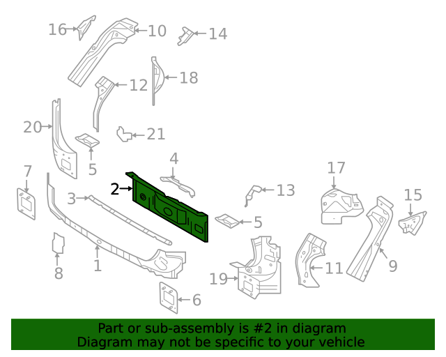 Volvo OEM Rear Body Panel Part# 31698222 | OEM Vehicle Parts