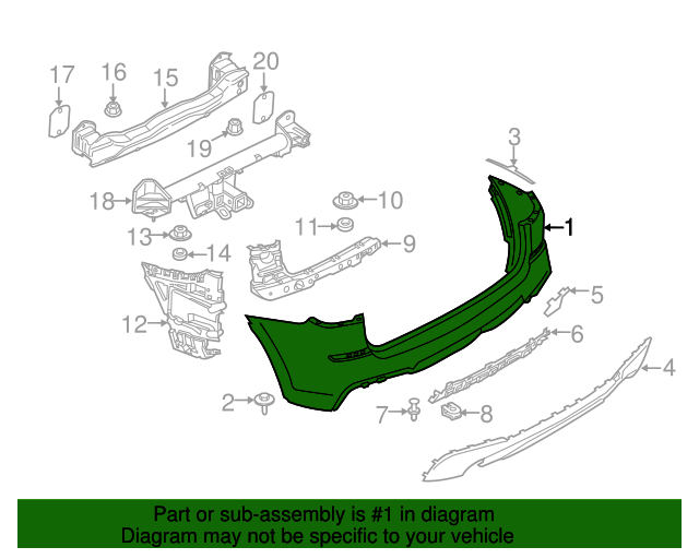 51128091992 - 2018-2021 BMW X3 Bumper Cover (51-12-8-091-992) | BMW of ...