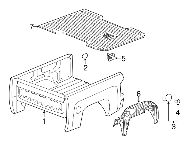 2014-2018 GMC Sierra 1500 Fuel Tank Filler Door 22776831 ...