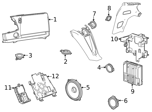 Genuine OEM Front Side Door Speaker Part# 84759850 Fits 2020-2022 ...