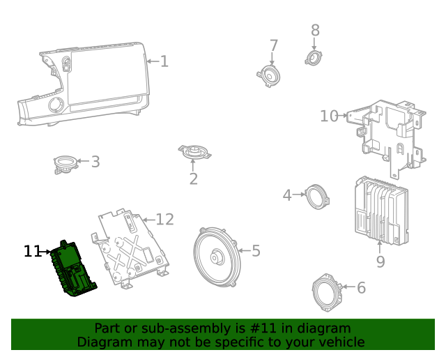 (Replaces 85161436) Radio Speaker Amplifier 87826269 | GMPartsDirect.com