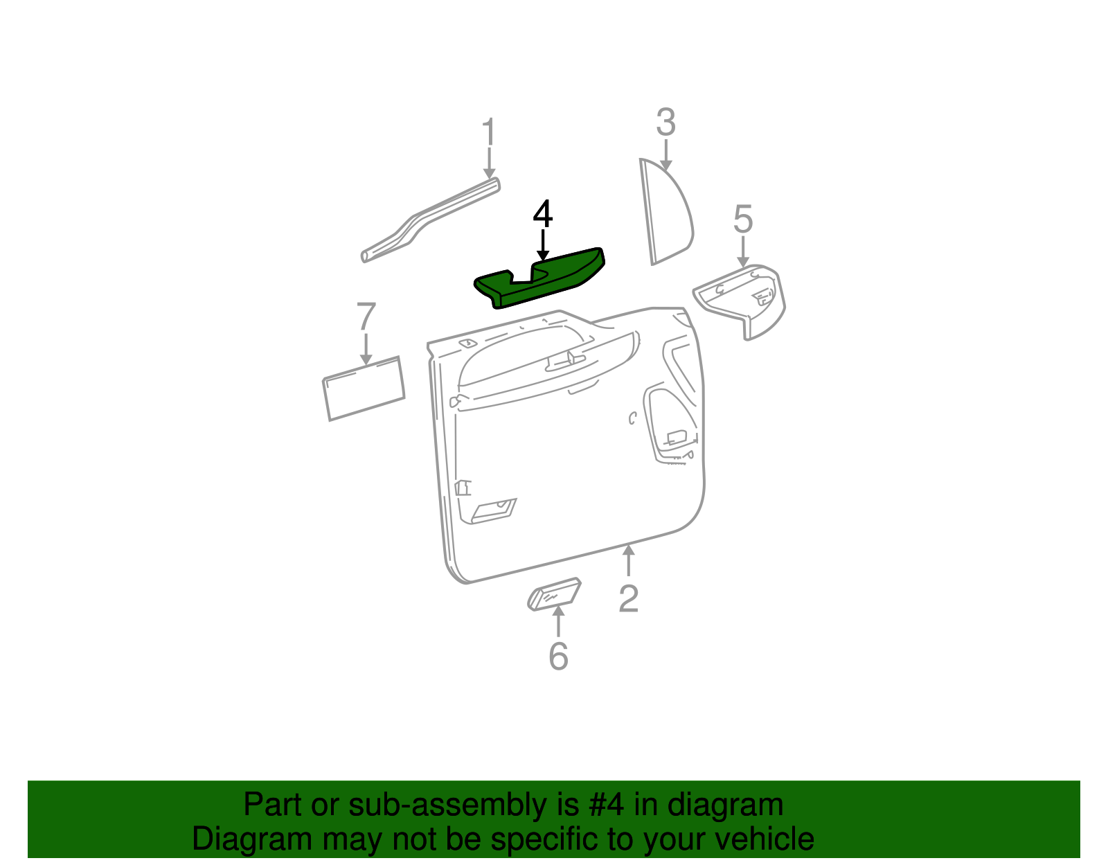 2C3Z-2524140-AAA - Door Armrest 2002-2004 Ford | Big 3 Auto Parts