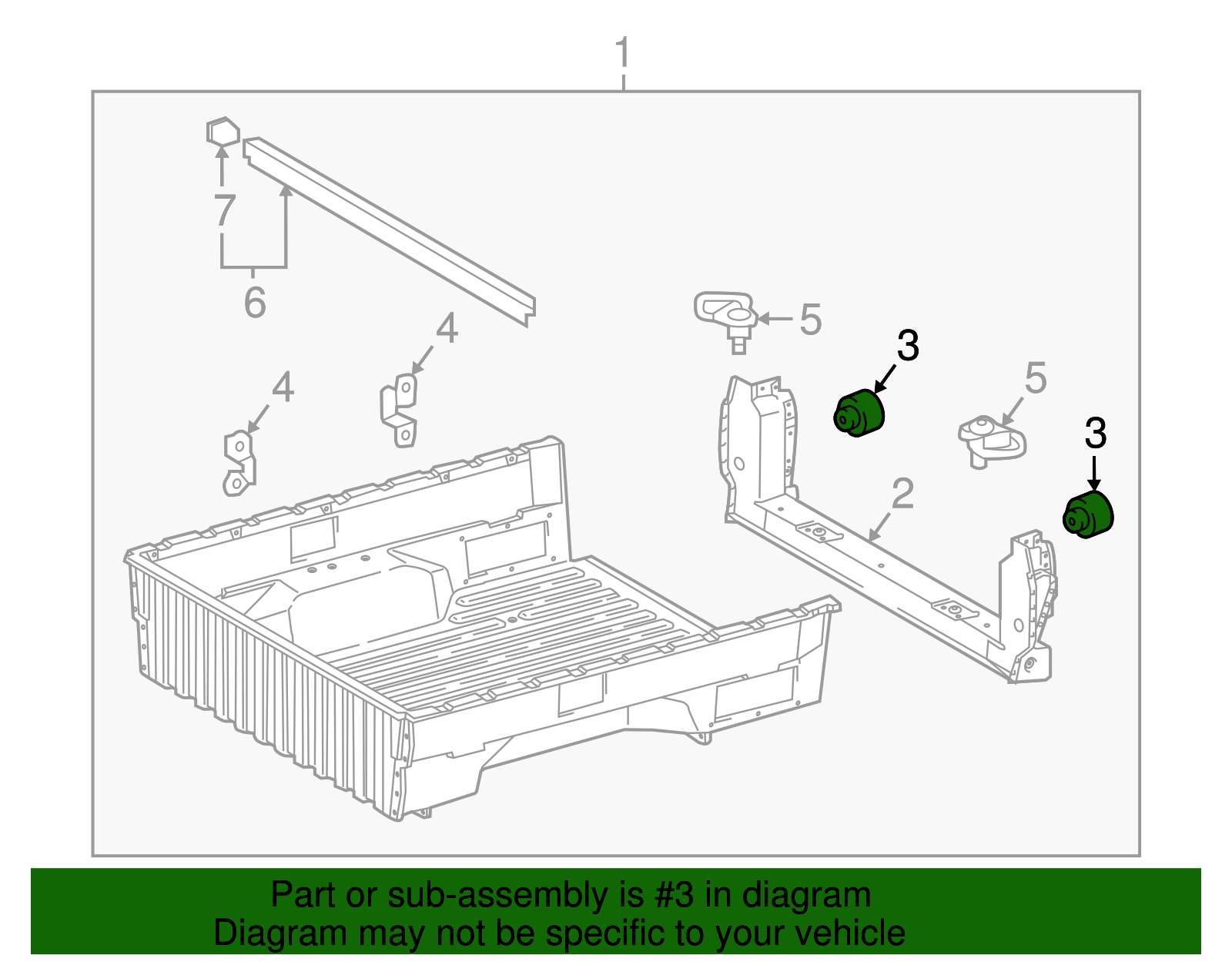 Genuine Toyota Tailgate Stop Bumper part# 90541-11015 for 2016-2024 ...
