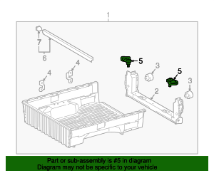 66310-04010 - Tie Down Hook 2005-2023 Toyota Tacoma | AutoNationParts.com