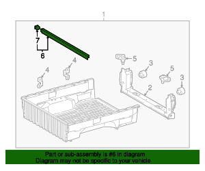 2016-2023 Toyota Tacoma Truck Bed Side Rail 65409-04010 | OEM Parts Online