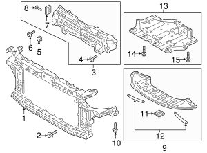86950-E6700 - Radiator Shutter Assembly - 2018 Hyundai Sonata | World ...
