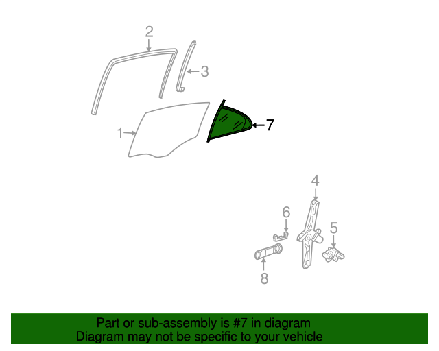 211-730-07-55 - Fixed Glass 2004-2009 Mercedes-Benz | Mercedes-Benz USA ...