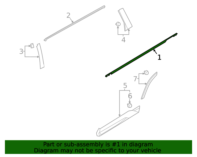 62280XC00A - Belt Molding - 2019-2021 Subaru Ascent | World OEM Parts ...