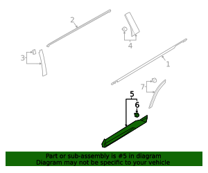 2019-2024 Subaru Ascent Lower Molding 91112XC19B | Subaru Parts Store