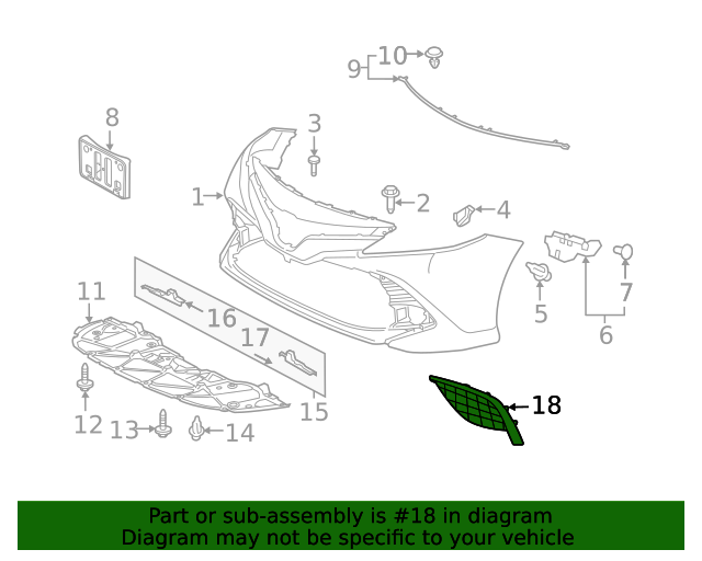2021-2024 Toyota Camry Front Trim 81481-06220 | OEM Parts Online