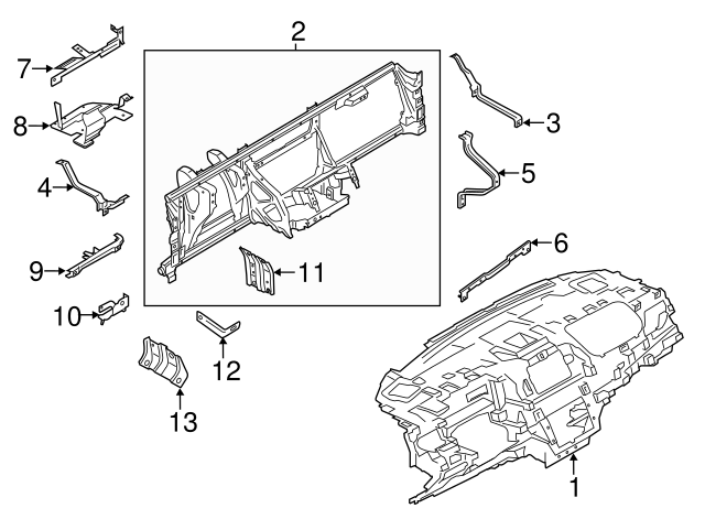2015-2019 Lincoln MKC Instrument Panel EJ7Z-7804320-B | OEM Parts Online