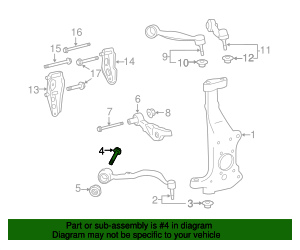 2007-2017 Lexus Lower Control Arm Bolt 90105-14176 | Lexus Direct parts