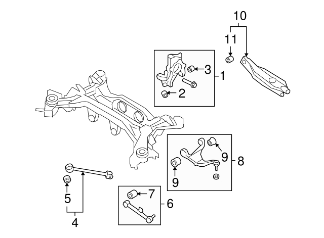 Genuine OEM Lower Control Arm Bushing Part# 55218-2B100 Fits 2007-2012 ...