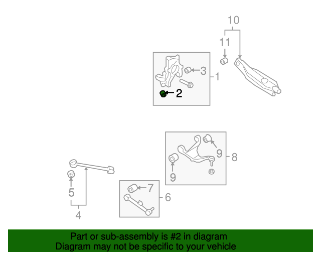 2007-2012 Hyundai Trailing Arm Bushing 55118-2B000 | OEM Parts Online