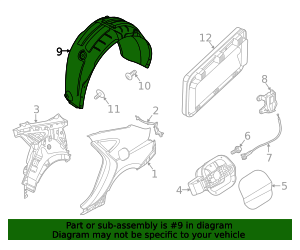 2020-2022 Hyundai Sonata Quarter Panel Splash Shield 86822-L0000 ...