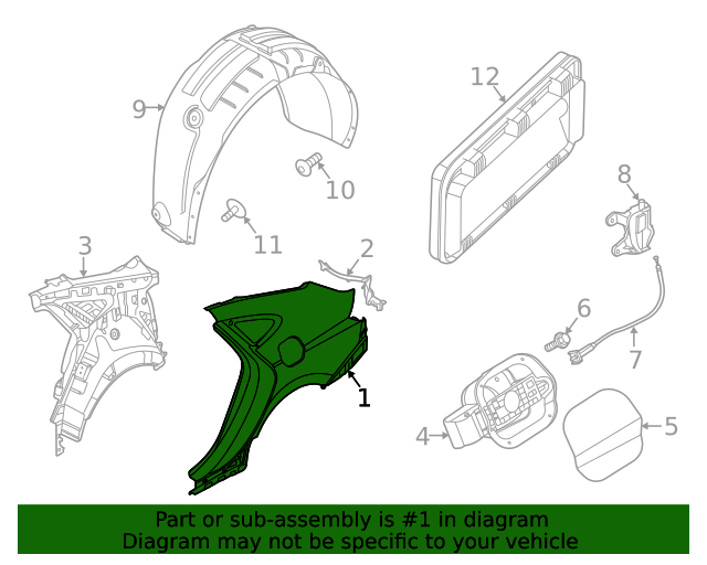 2020-2022 Hyundai Sonata Quarter Panel 71504-L0C00 | OEM Parts Online