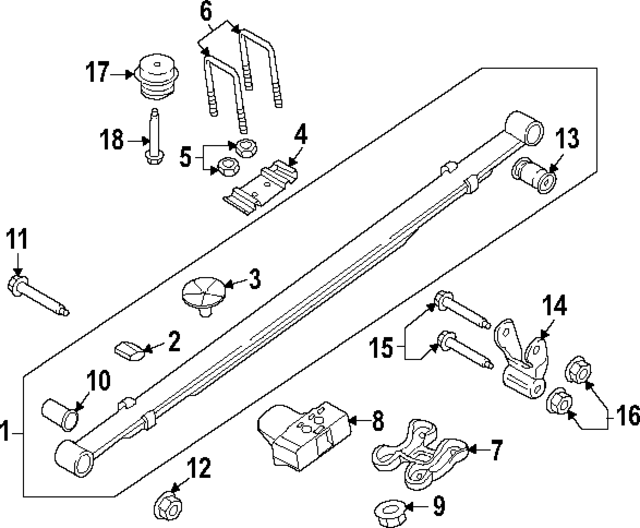 HL3Z-5560-C - Leaf Spring 2017-2018 Ford F-150 | AwesomeParts.com