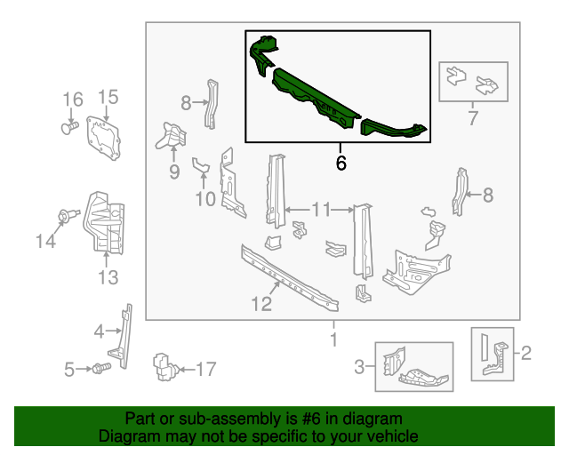 53205-0C050 - Upper Tie Bar 2014-2021 Toyota Tundra | Ourisman Toyota Parts