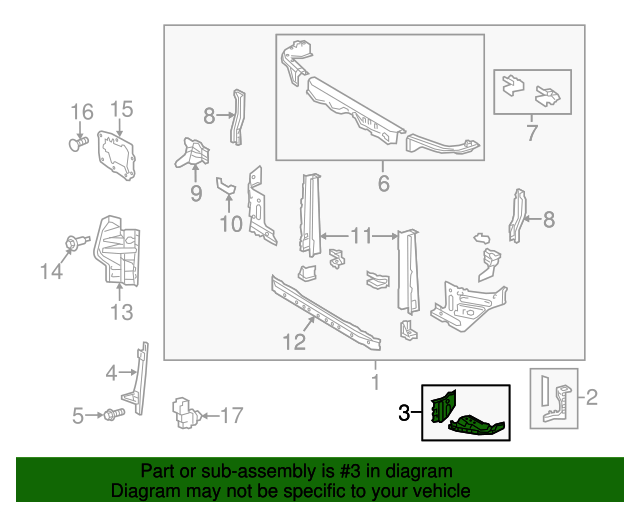 53726-0C902 - Apron Reinforced 2014-2021 Toyota | Longo Toyota Parts