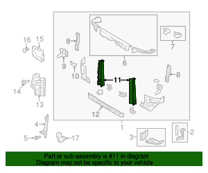 53282-0C020 - Radiator Support Panel Reinforcement - 2007-2020 Toyota ...