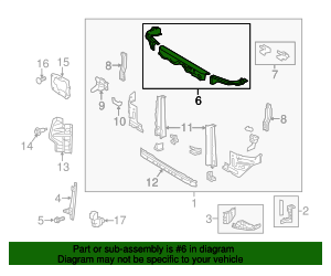 2014-2021 Toyota Tundra Radiator Support Tie Bar 53205-0C050 ...