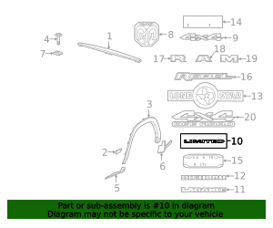 68477490AA - Side Rail Flange Seal Kit | Mopar Parts Canada
